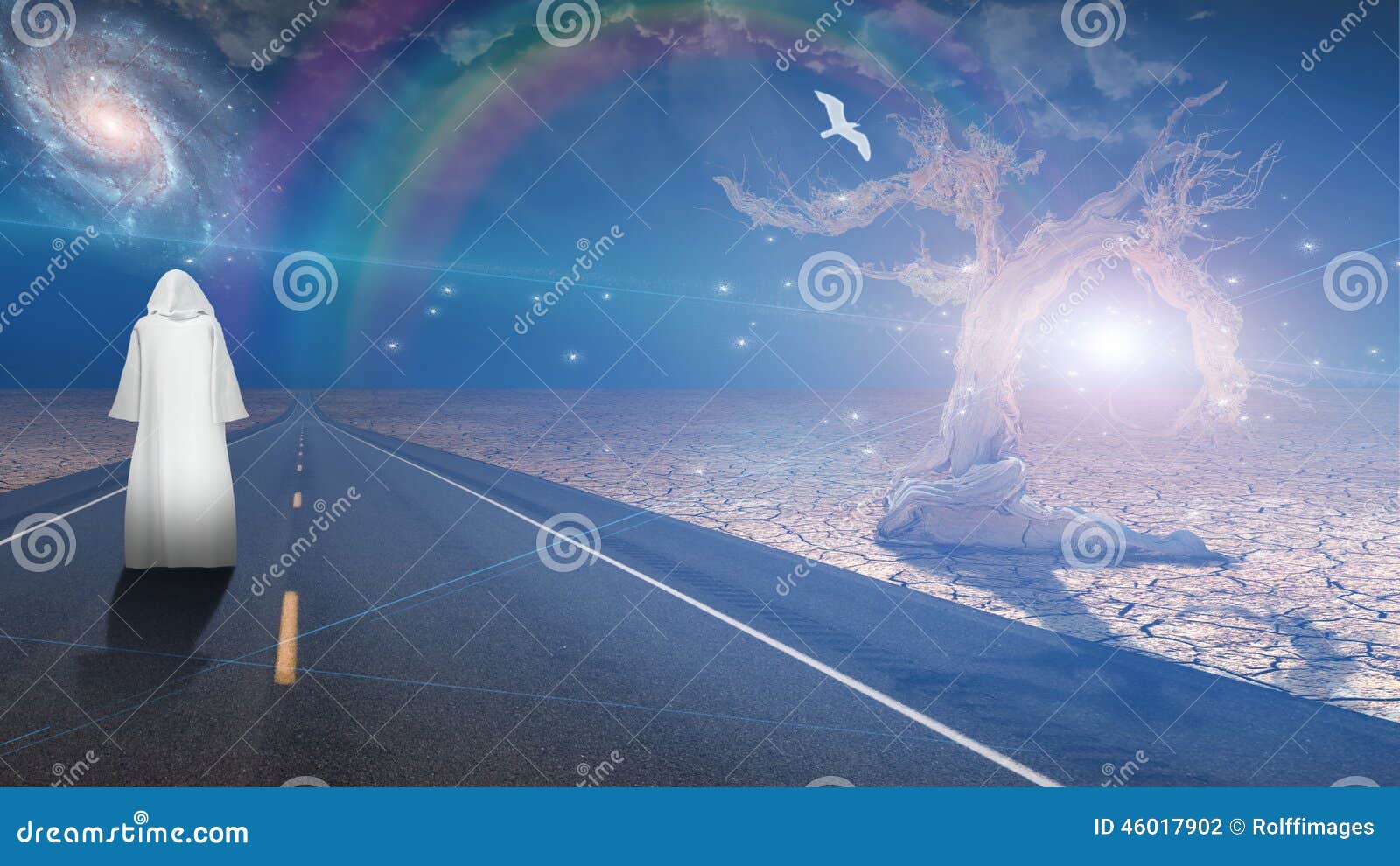 Pilgrimage. Robed Traveler Royalty-Free Stock Photography ...