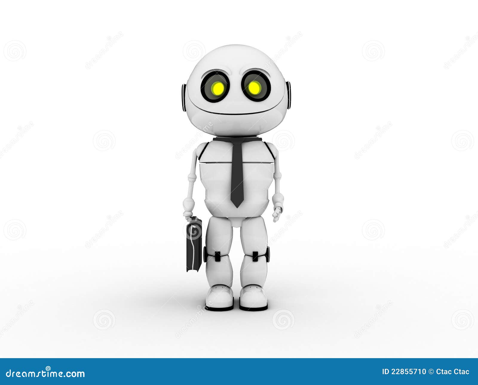 White robot stock illustration. Illustration of rendered - 22855710