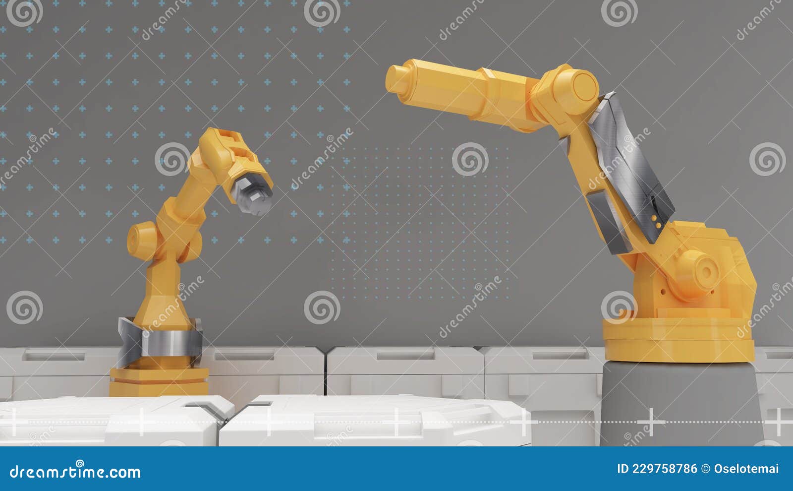 White Robot Arm with Gray Background,Robot Arm Technology in Various ...