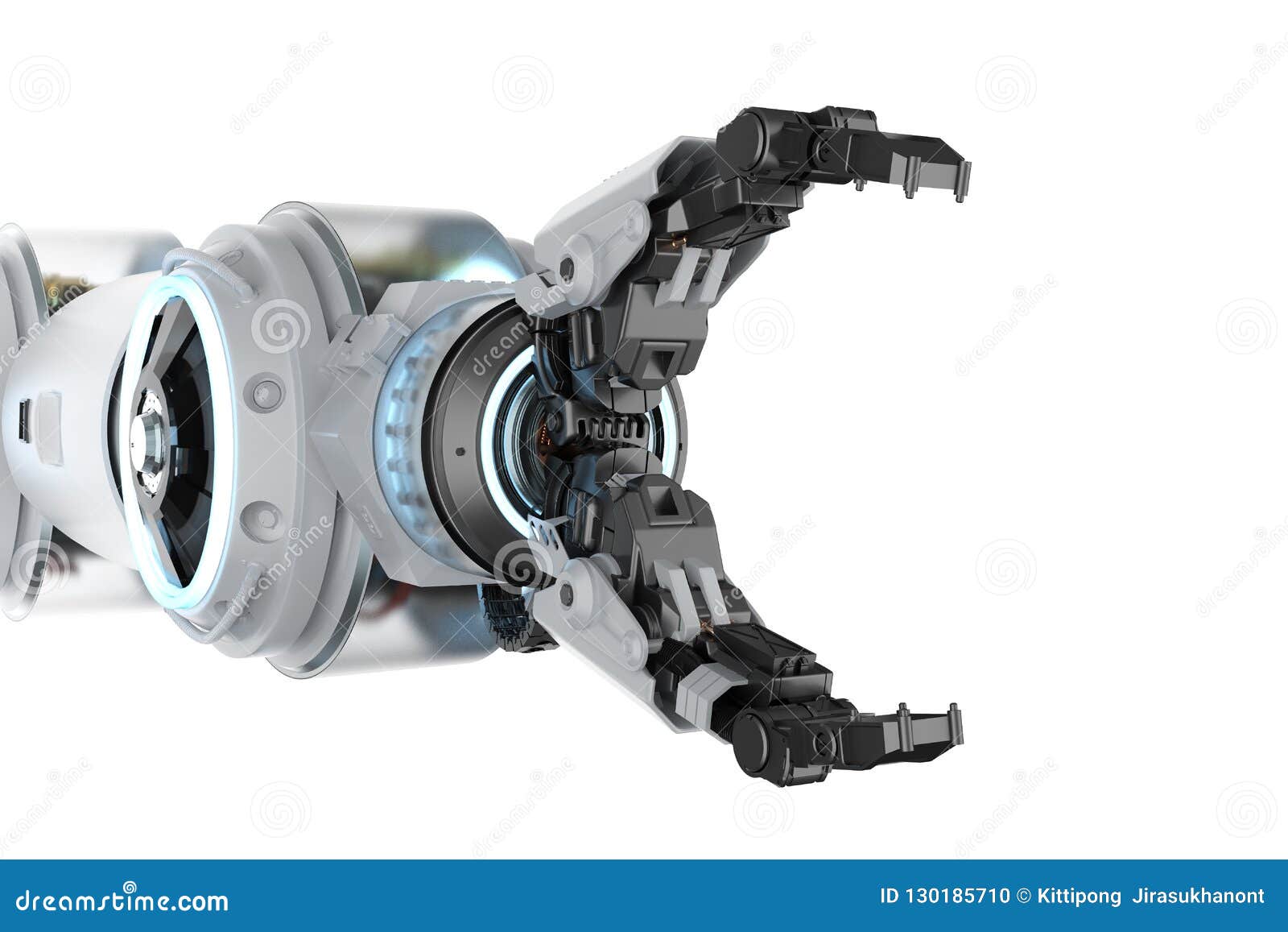 White robot arm isolated stock illustration. Illustration of isolated ...