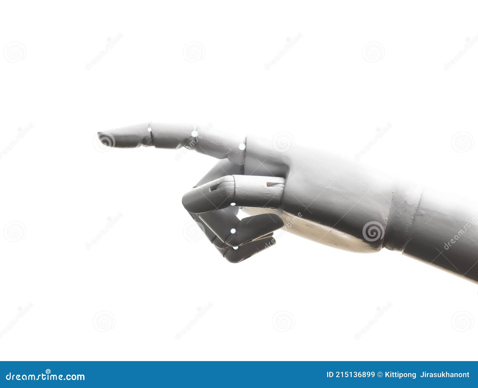 White Robot Hand Or Robotic Arm For Prosthetics Vector Illustration