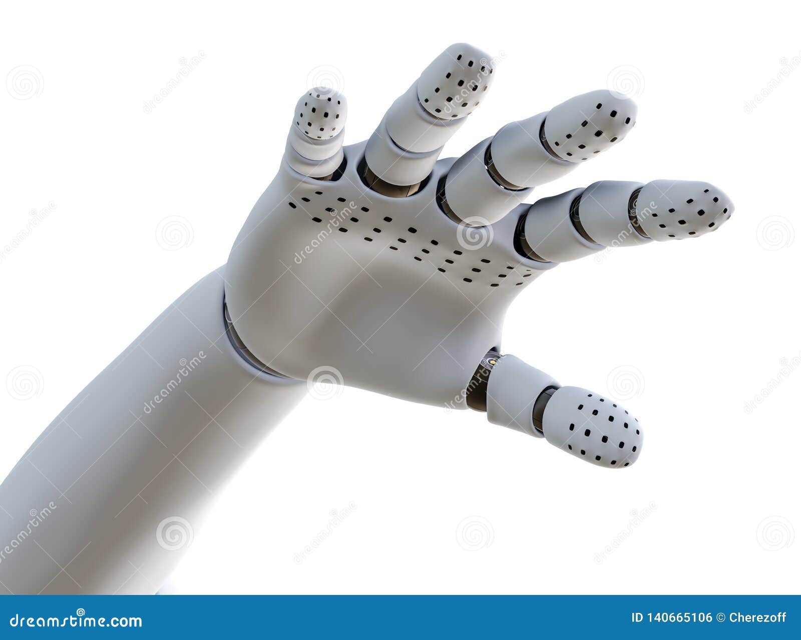 White Robot Hand, Isolated stock illustration. Illustration of industry ...