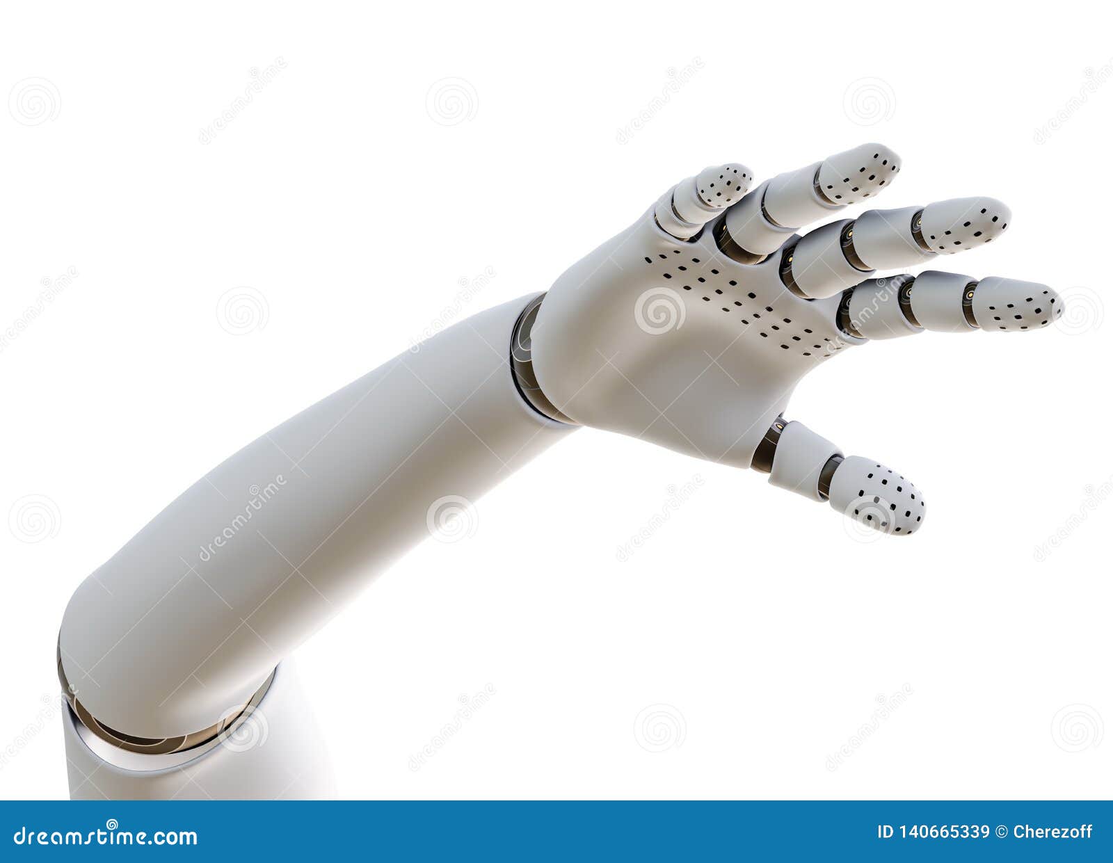White Robot Hand, Isolated stock illustration. Illustration of ...