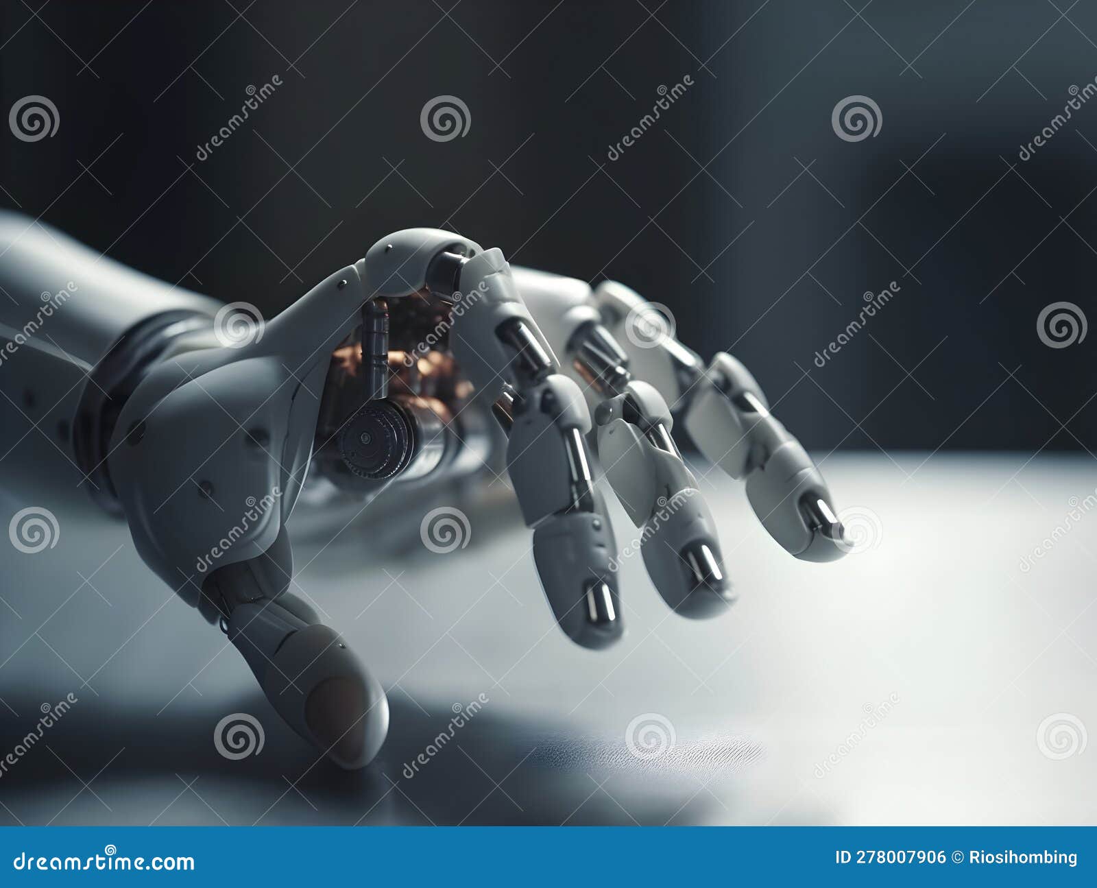 White Robot Hand or Prosthetic Hand, Future Technology Concept ...