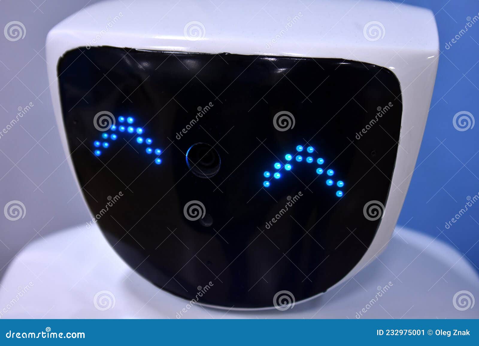 White robot head stock image. Image of head, robotic - 232975001