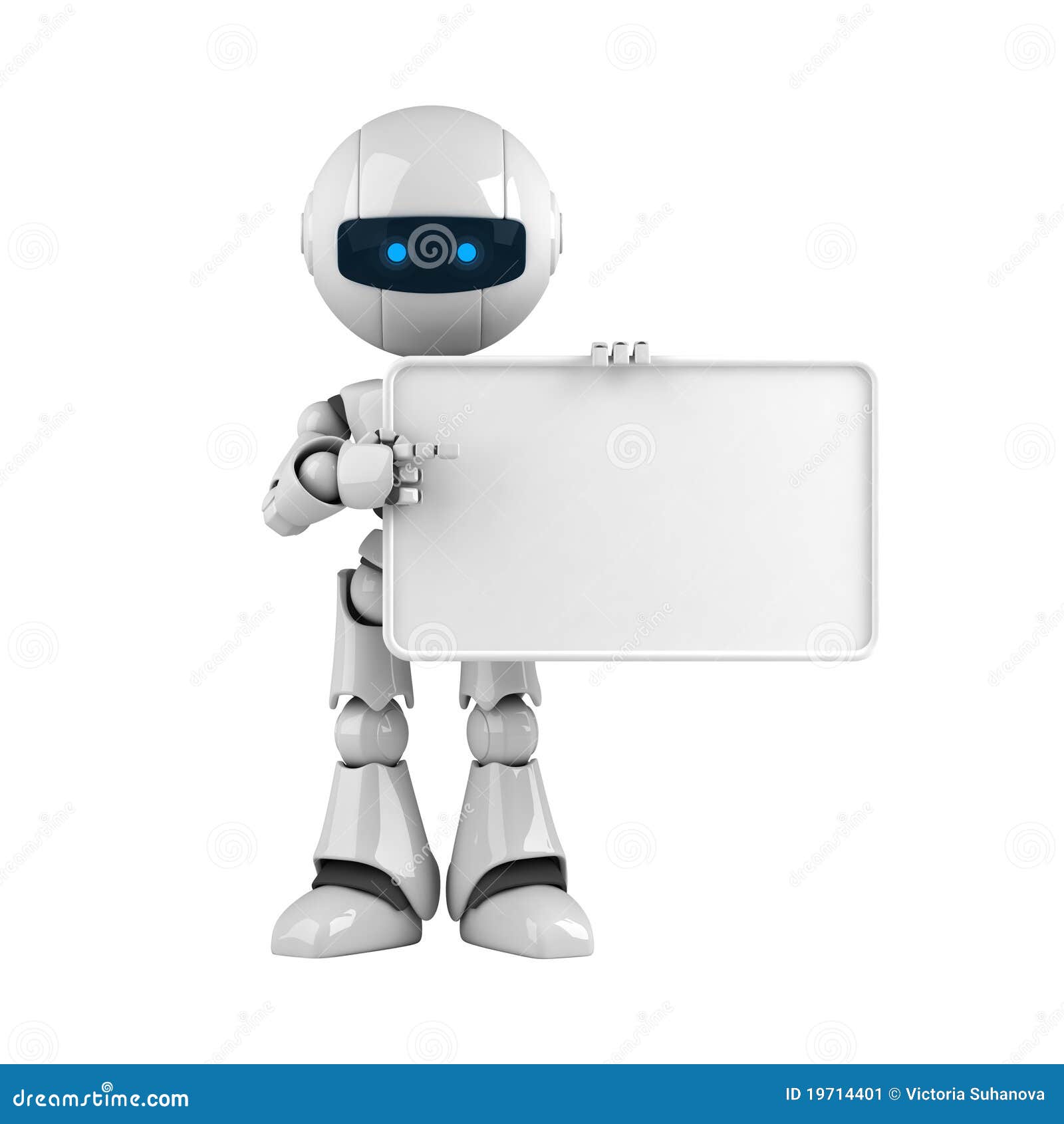 Robot And Blank Sign Royalty-Free Stock Photography | CartoonDealer.com ...