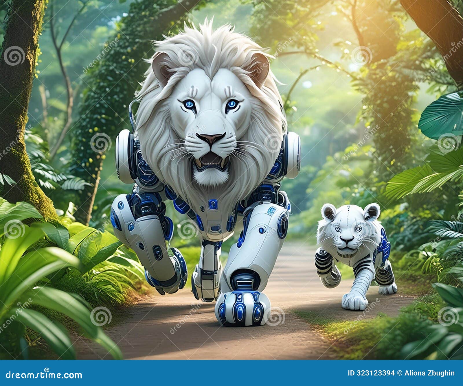 A Lion Chasing After A Prey In The Savanna Created With Generative AI ...