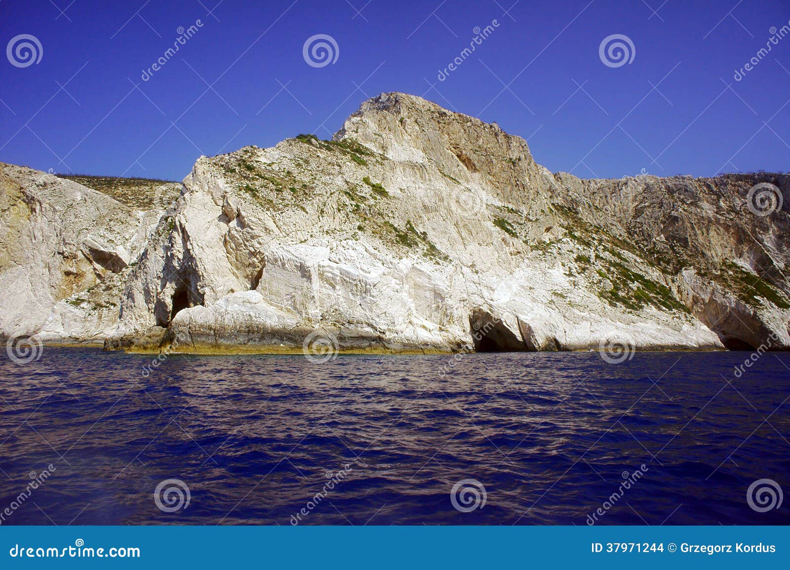 White rock cliff stock photo. Image of cliff, zante, horizon - 37971244
