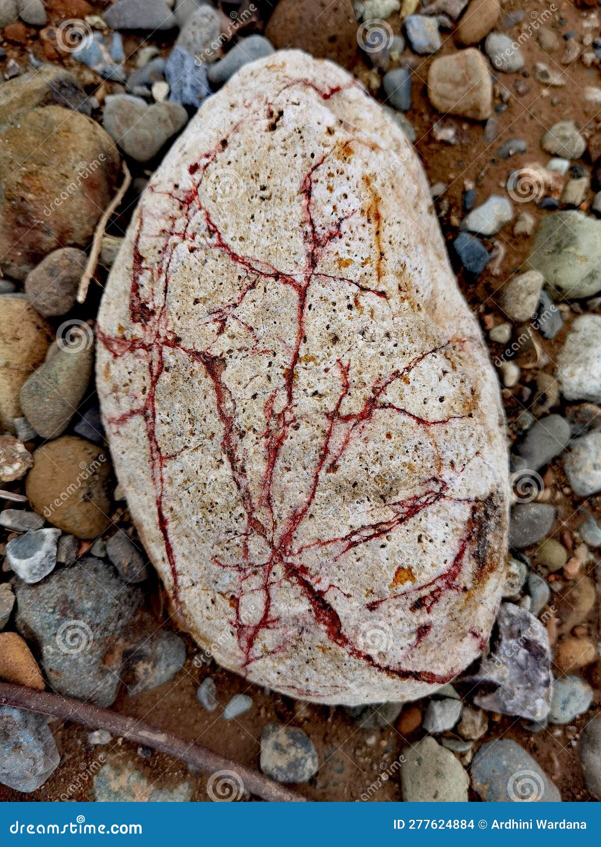 White rock with red crack stock photo. Image of rock - 277624884