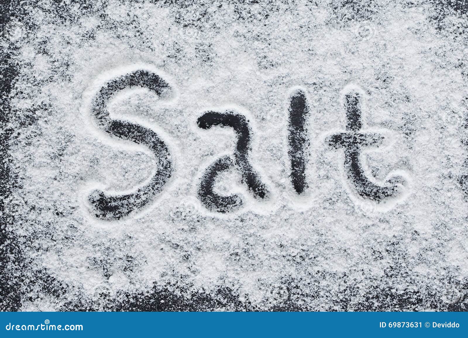 White rock salt stock image. Image of word, handful, product - 69873631
