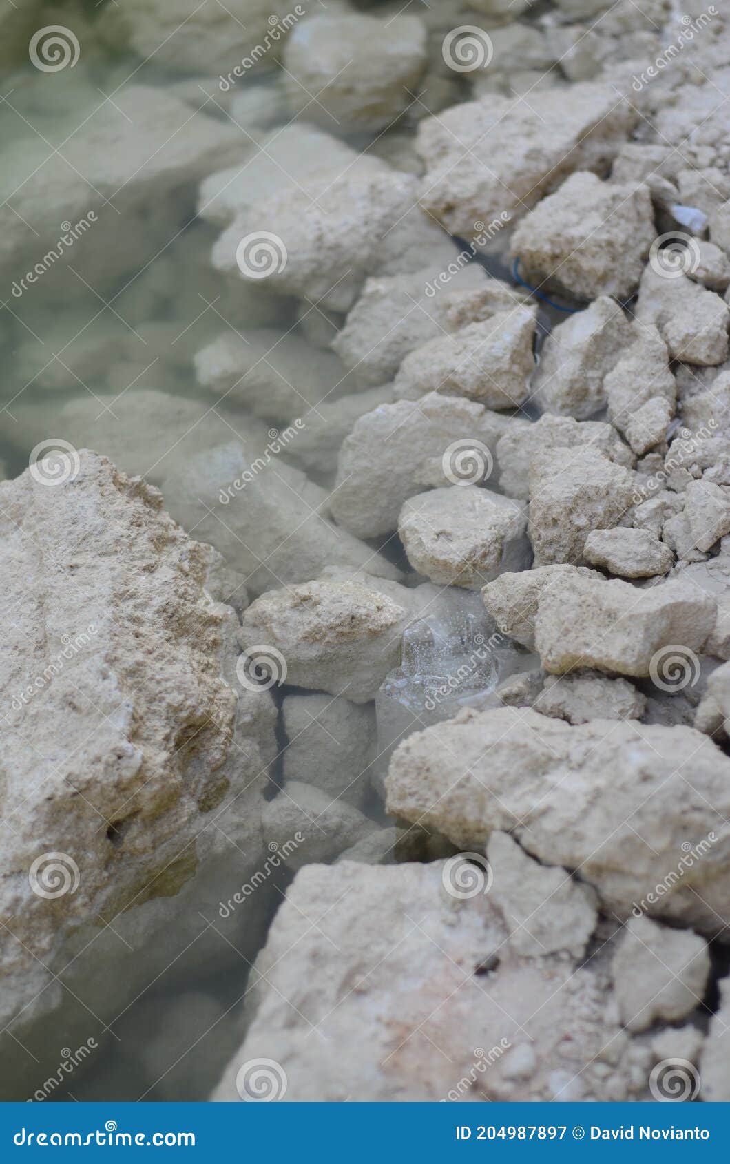 White Rock in the Small Pond Stock Image - Image of small, gravel ...