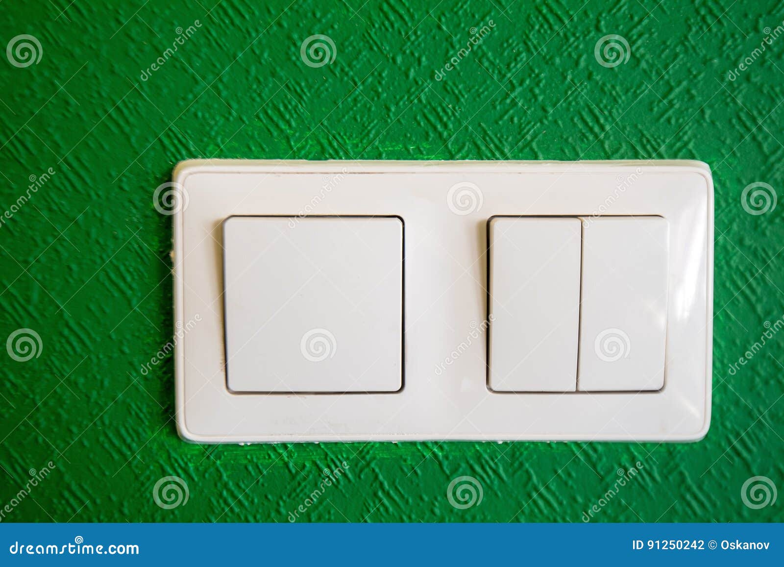 White rocker light switch stock photo. Image of green - 91250242