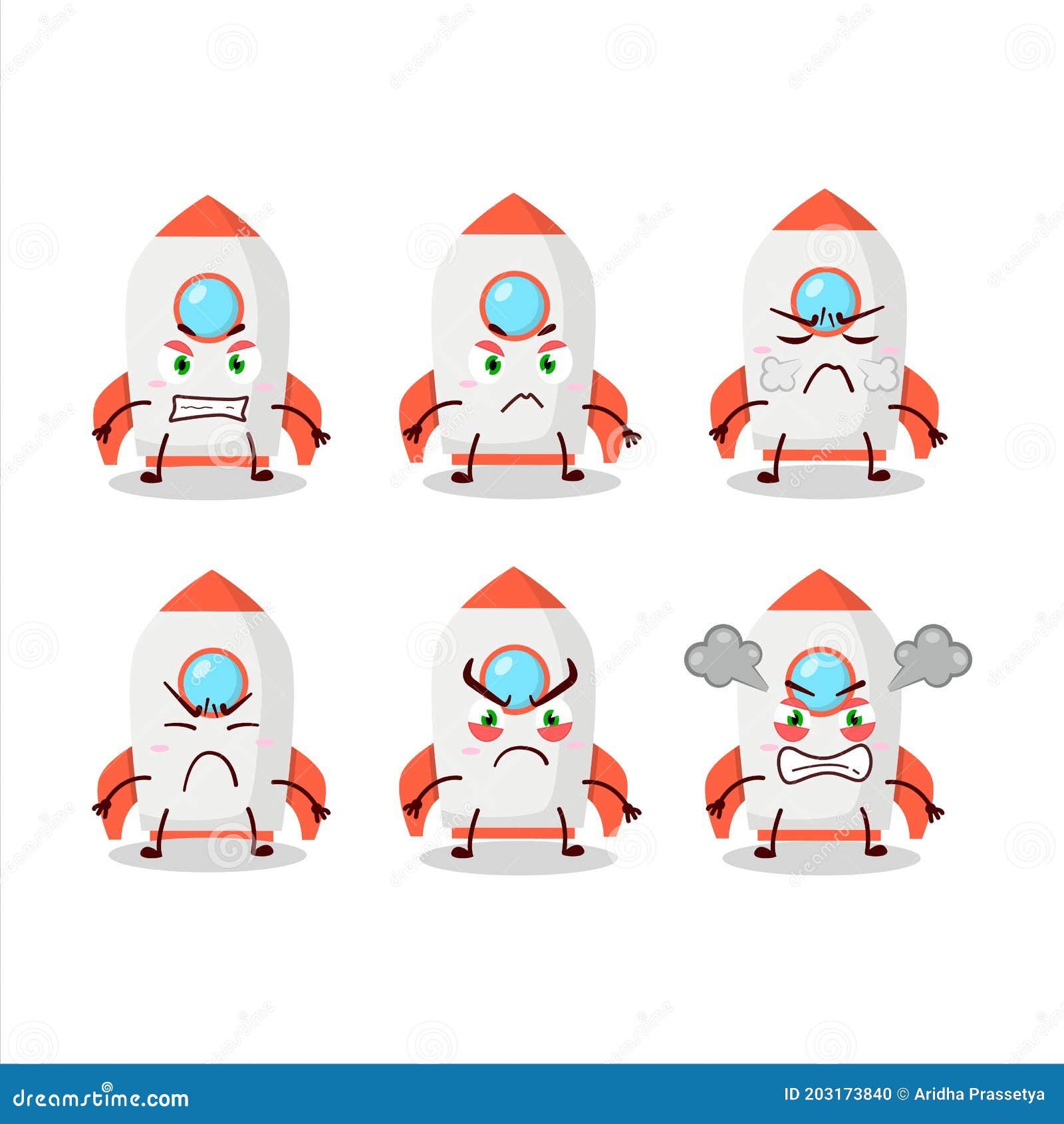 Angry Rocket Cartoon Royalty-Free Illustration | CartoonDealer.com ...