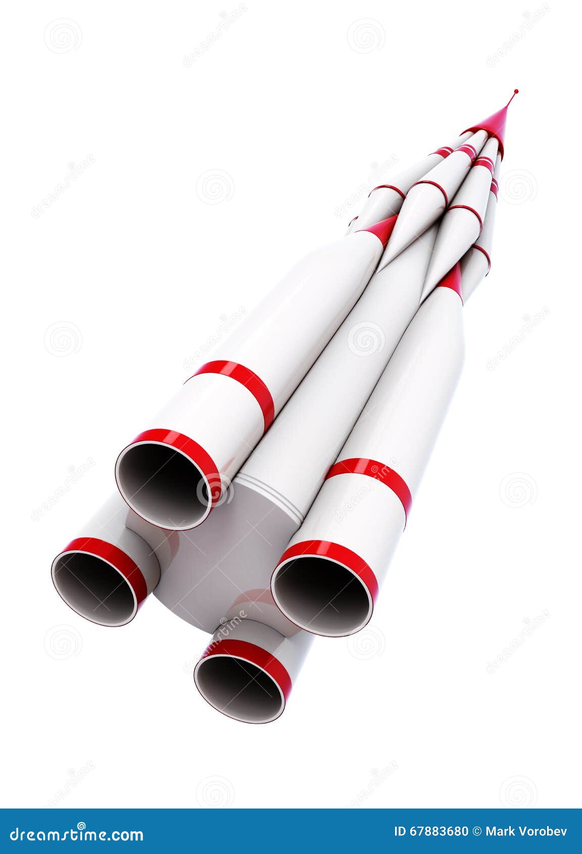White Rocket White Background 3d Rendering Stock Illustrations – 1,871 ...