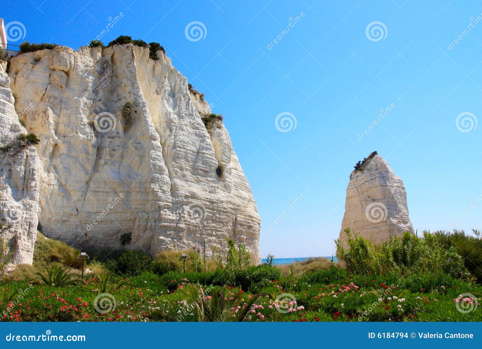 White Rocks at Vieste, Italy Stock Photo - Image of tourism, scenery ...