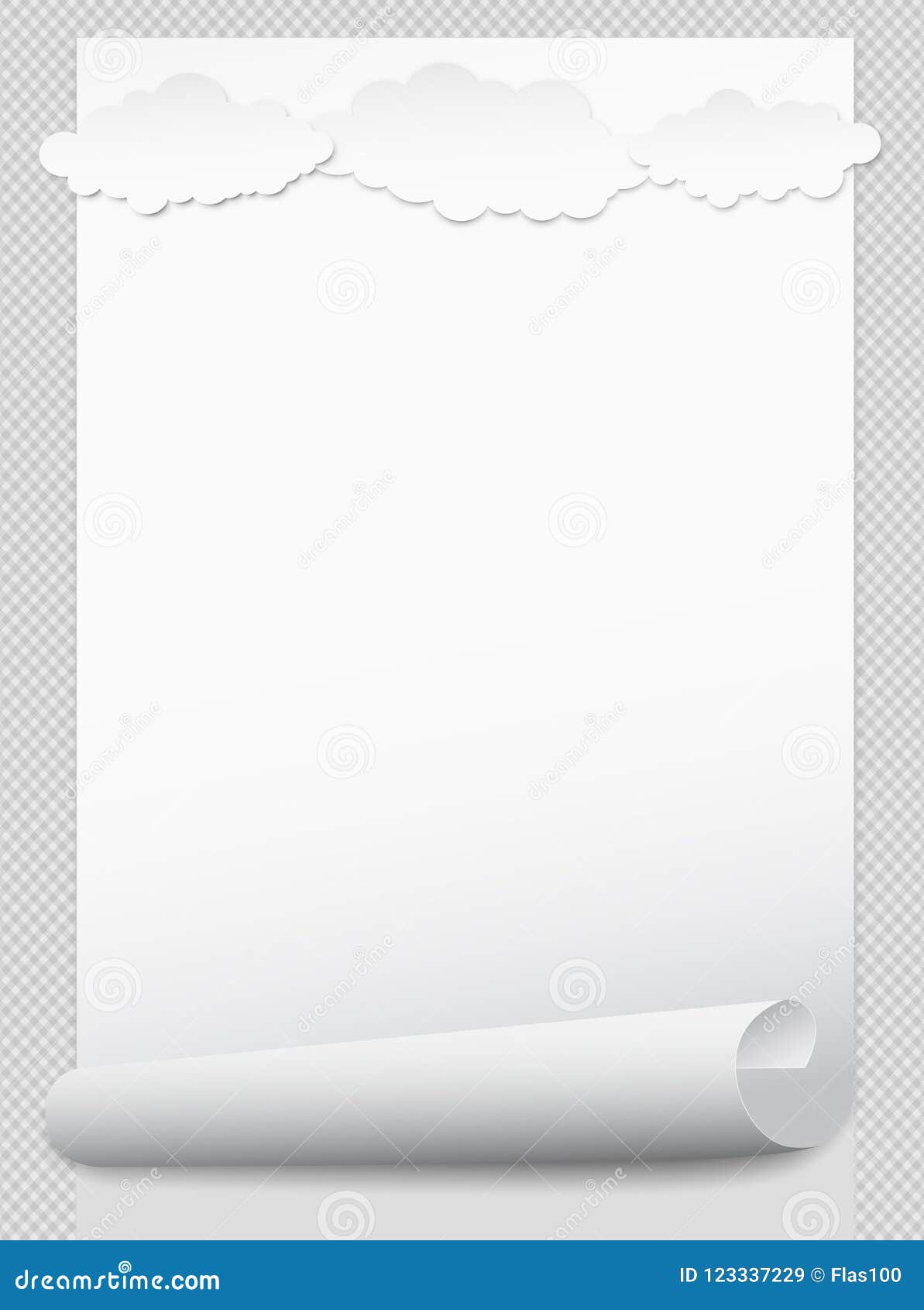 White Rolled Note Notebook Paper for Text or Advertising Message on ...