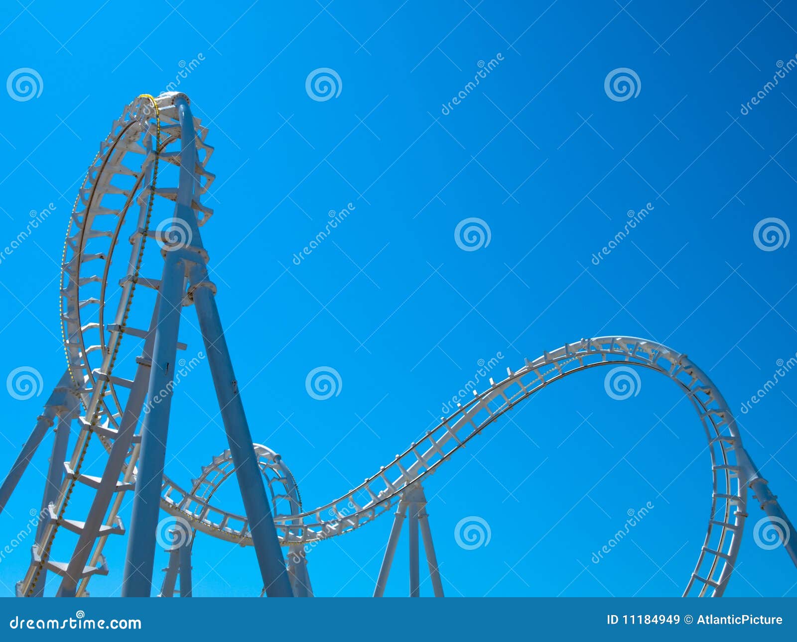 White Roller Coaster stock image. Image of blue, scary - 11184949