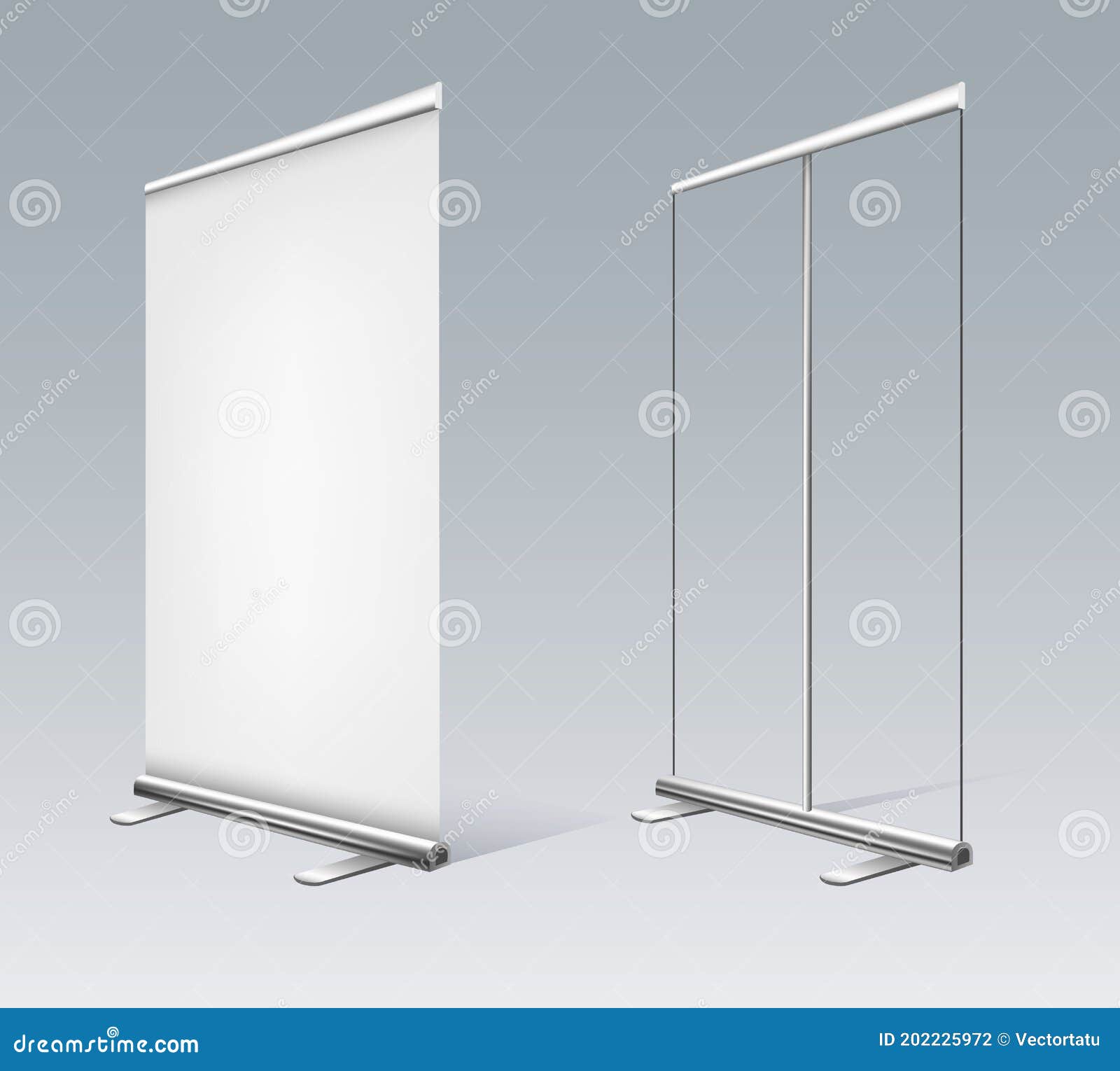 White rollups banner stock vector. Illustration of panel - 202225972