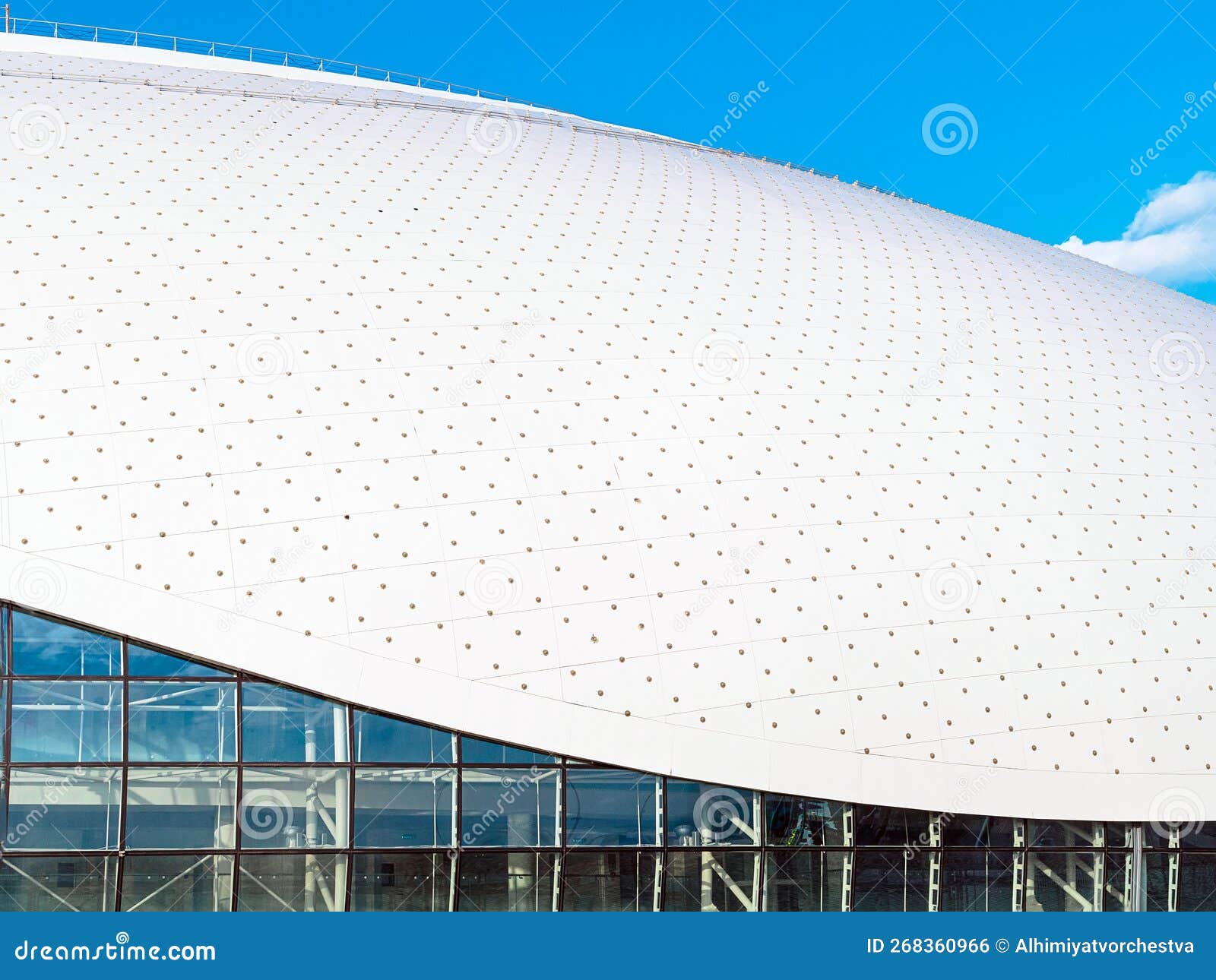 White Roof of Futuristic Building Stock Photo - Image of construction ...