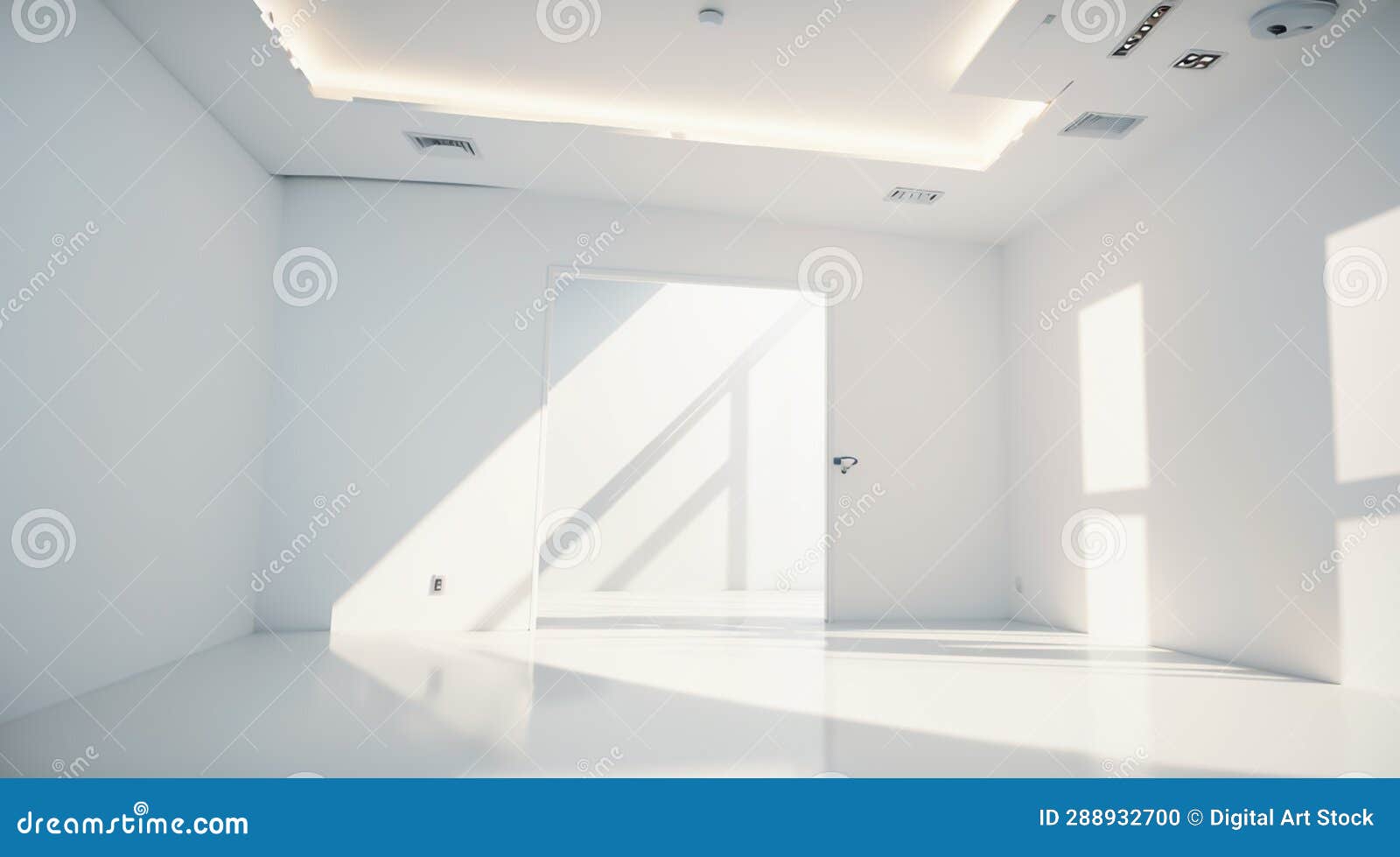 White Room is Transformed by the Light Casts a Dramatic and Vibrant ...