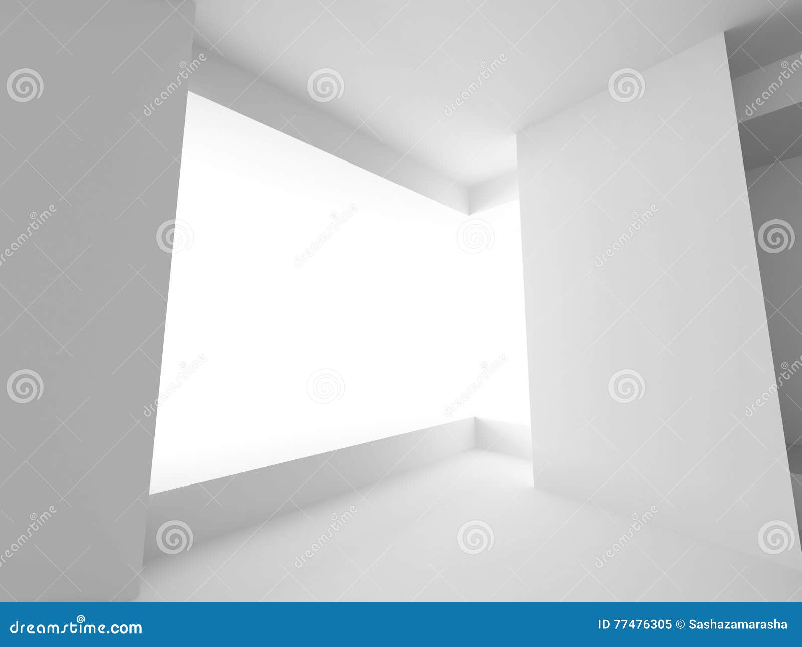 White Room with Window Light. Abstract Interior Background Stock Image ...