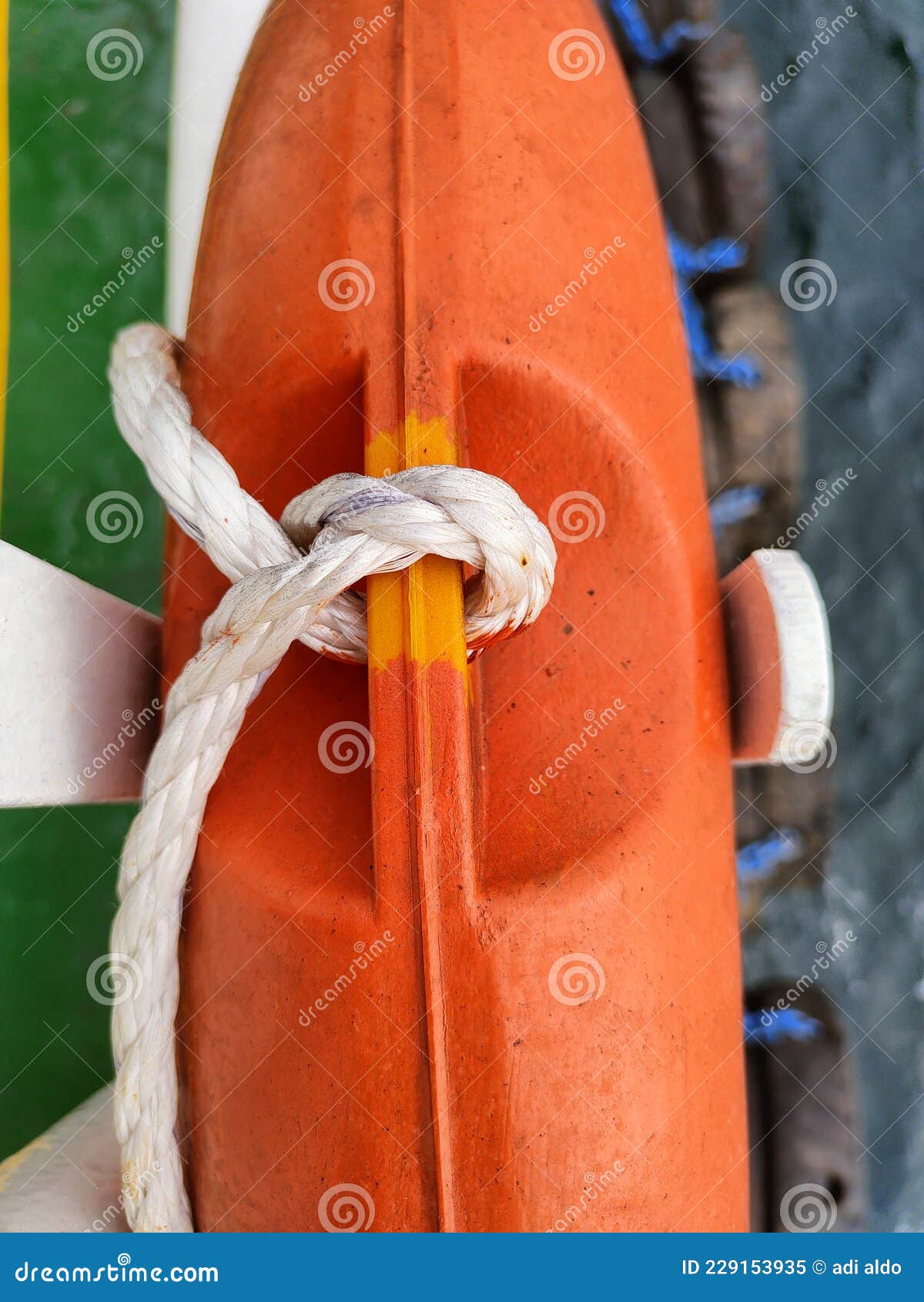 White Rope with a Binding Fiber that Binds on the Boat 31 Stock Image ...