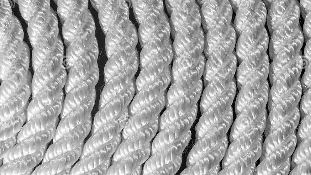 White Rope Coil Background, Round Rope Stock Image - Image of detail ...