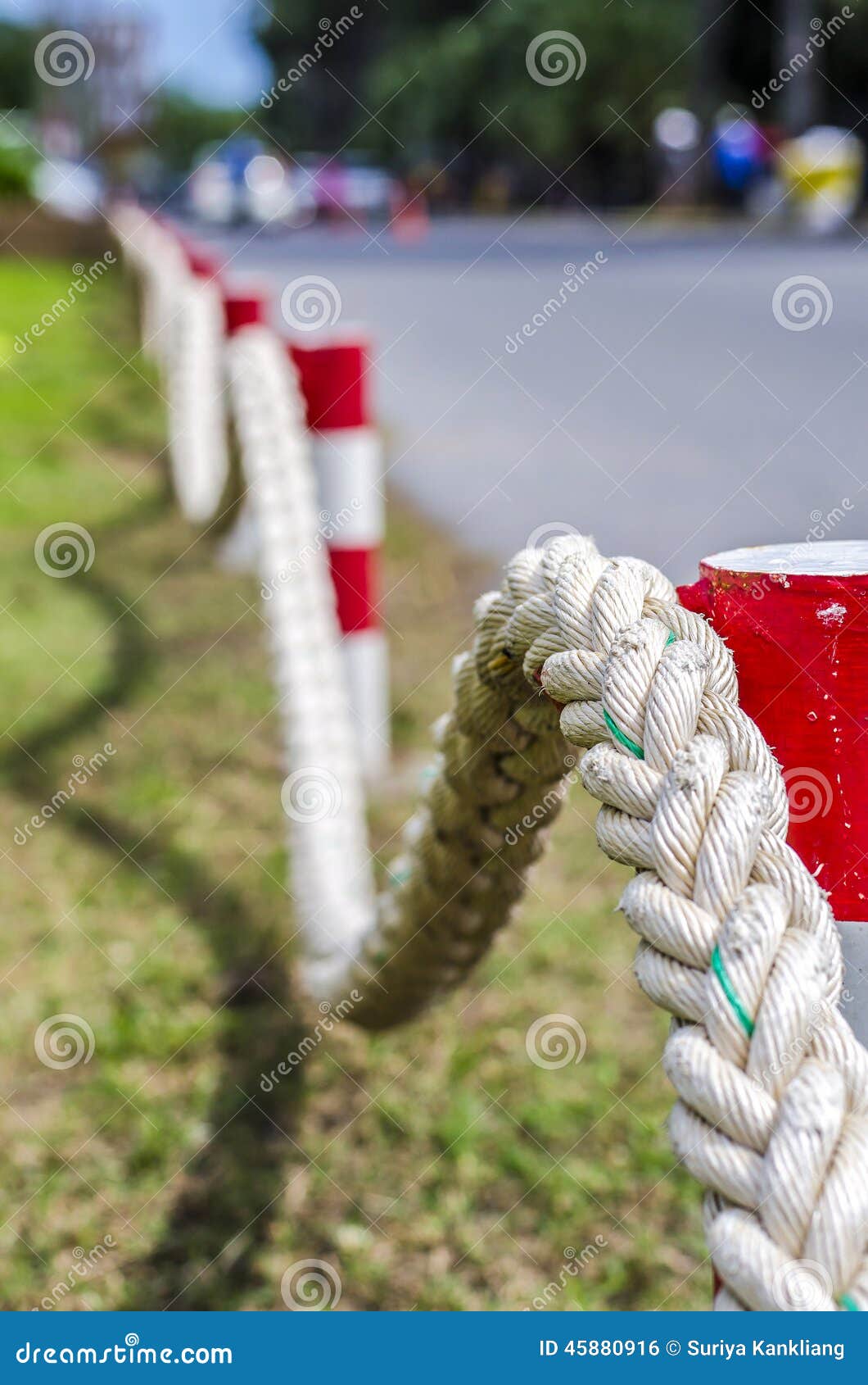 White rope fence stock photo. Image of wood, railing - 45880916