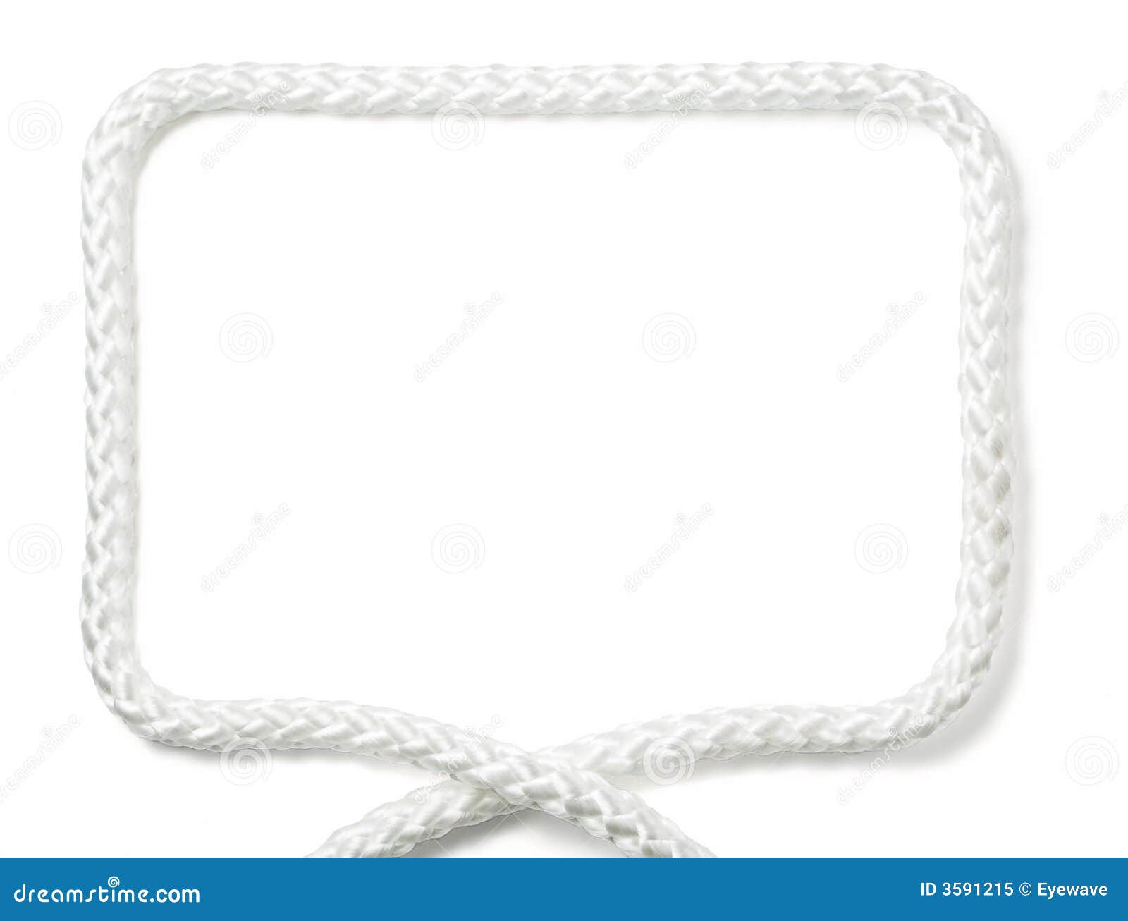 White rope frame stock image. Image of rope, empty, isolated - 3591215