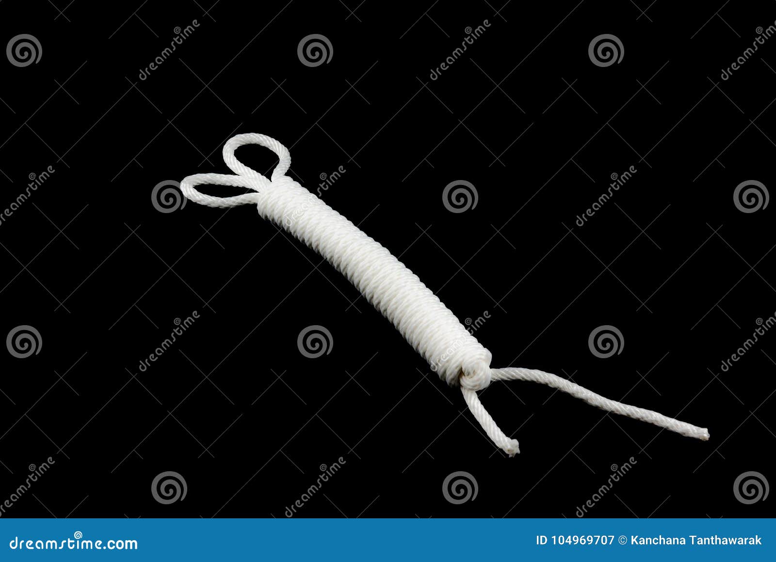 White rope isolated stock image. Image of white, bonding - 104969707