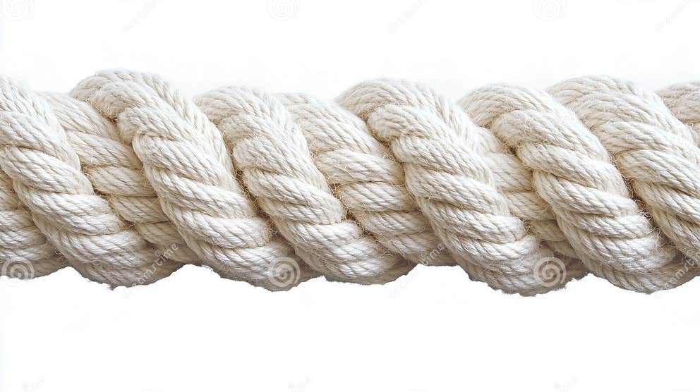A White Rope with a White Stripe Stock Illustration - Illustration of ...