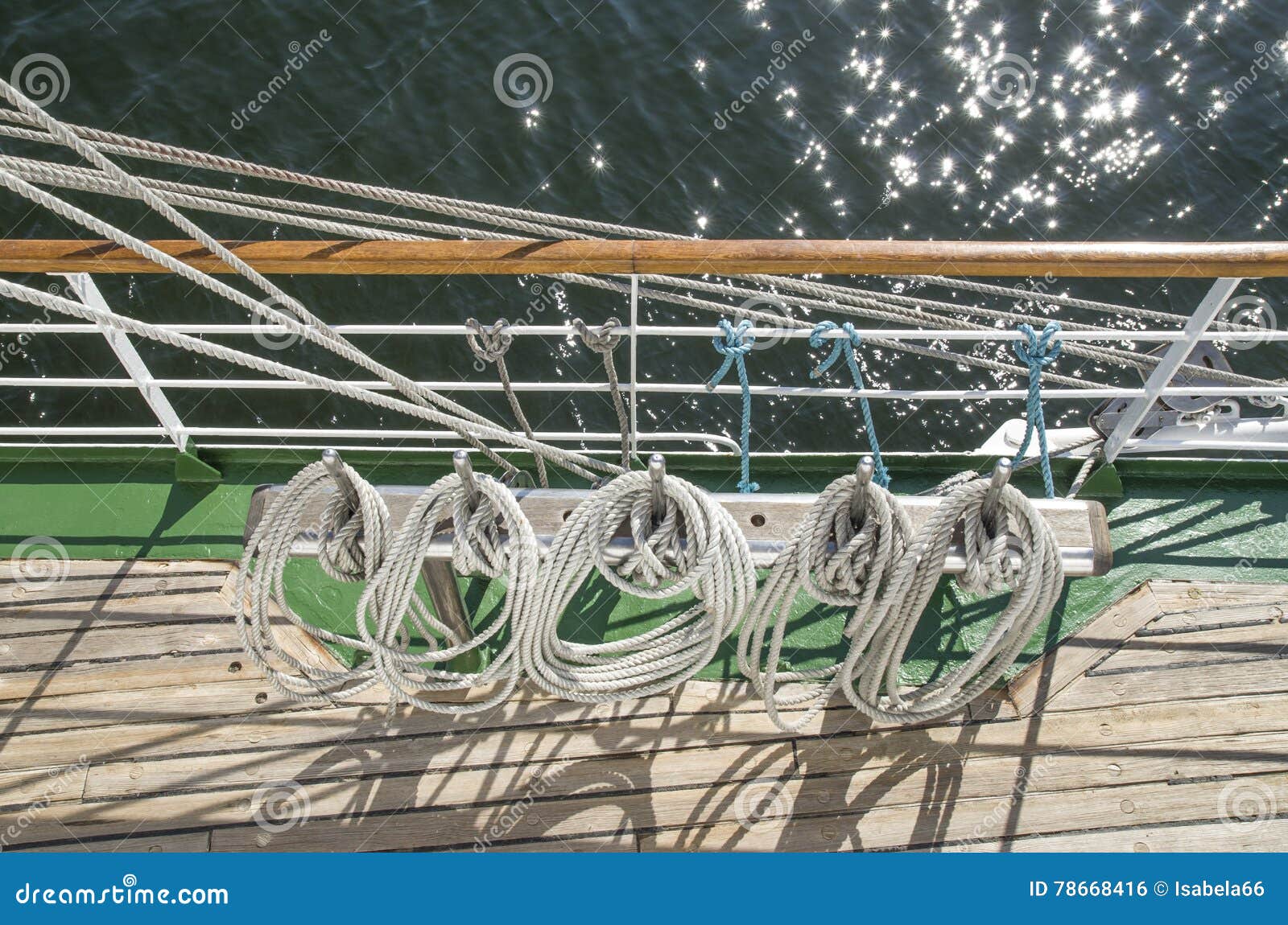 White Ropes in Sailing Ship Stock Photo - Image of sailing, white: 78668416