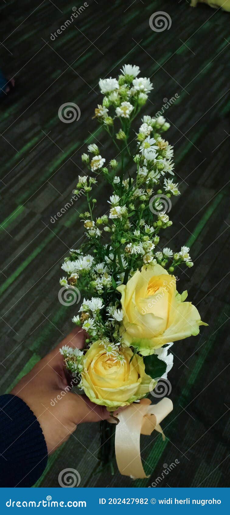 White Rose Hand Bouquet Smal Stock Photo - Image of flower, bouquet ...