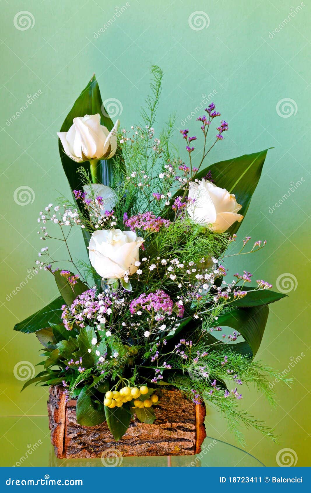 White roses arrangement stock image. Image of arrangement - 18723411