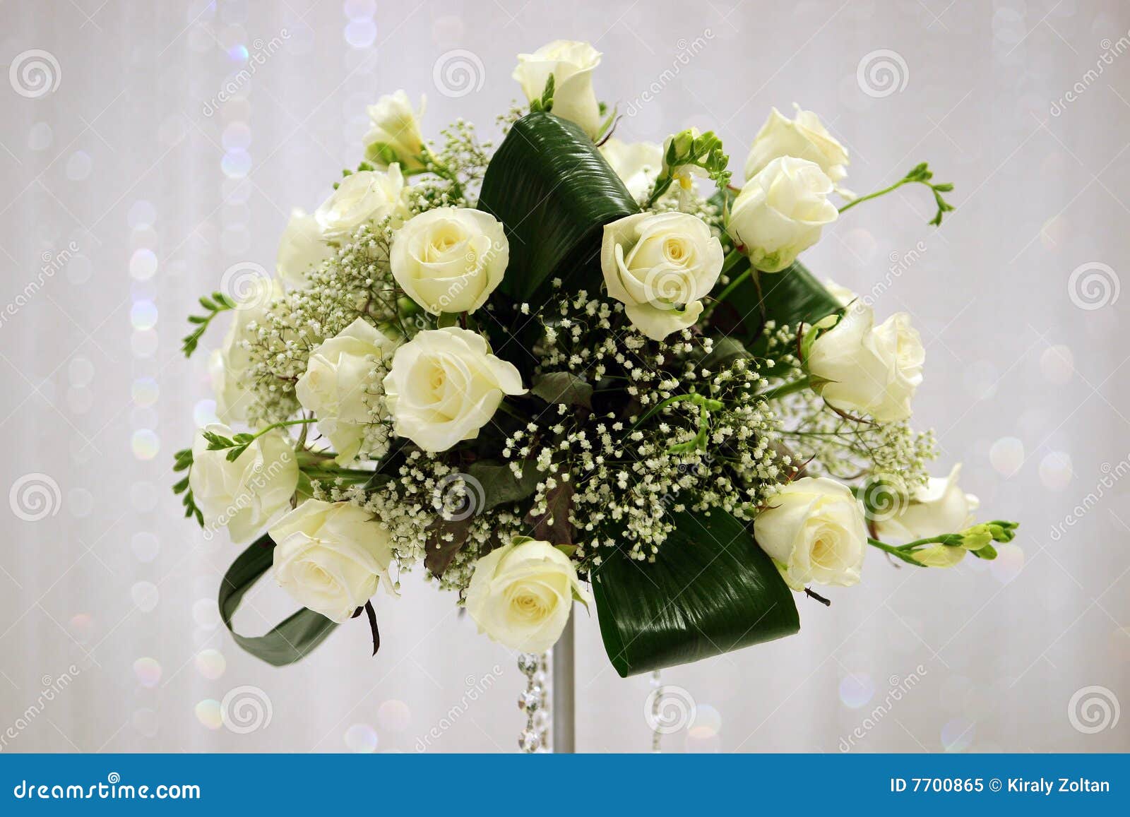 White Roses Flower Arrangement Stock Image - Image of valentine, rose ...