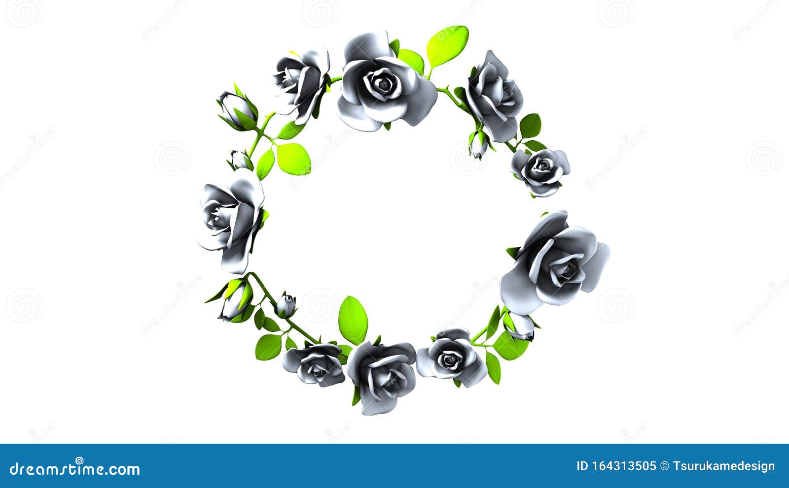 White Roses Frame on White Text Space Stock Illustration - Illustration ...