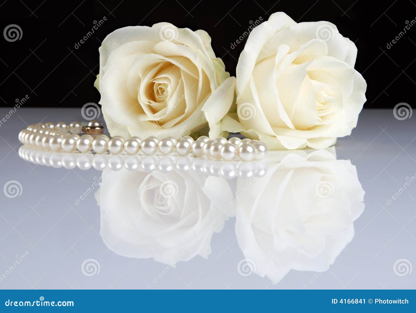 White roses reflected stock image. Image of proposal, heart - 4166841