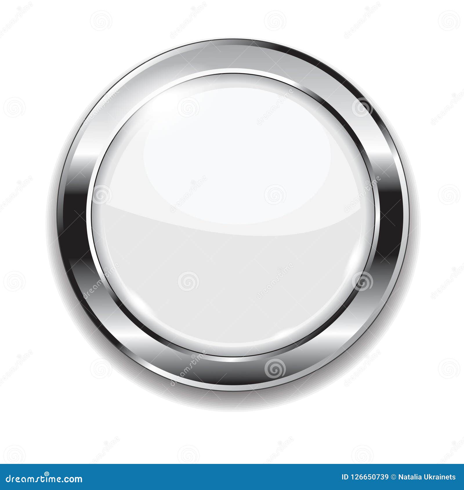 White button stock vector. Illustration of button, frame - 126650739