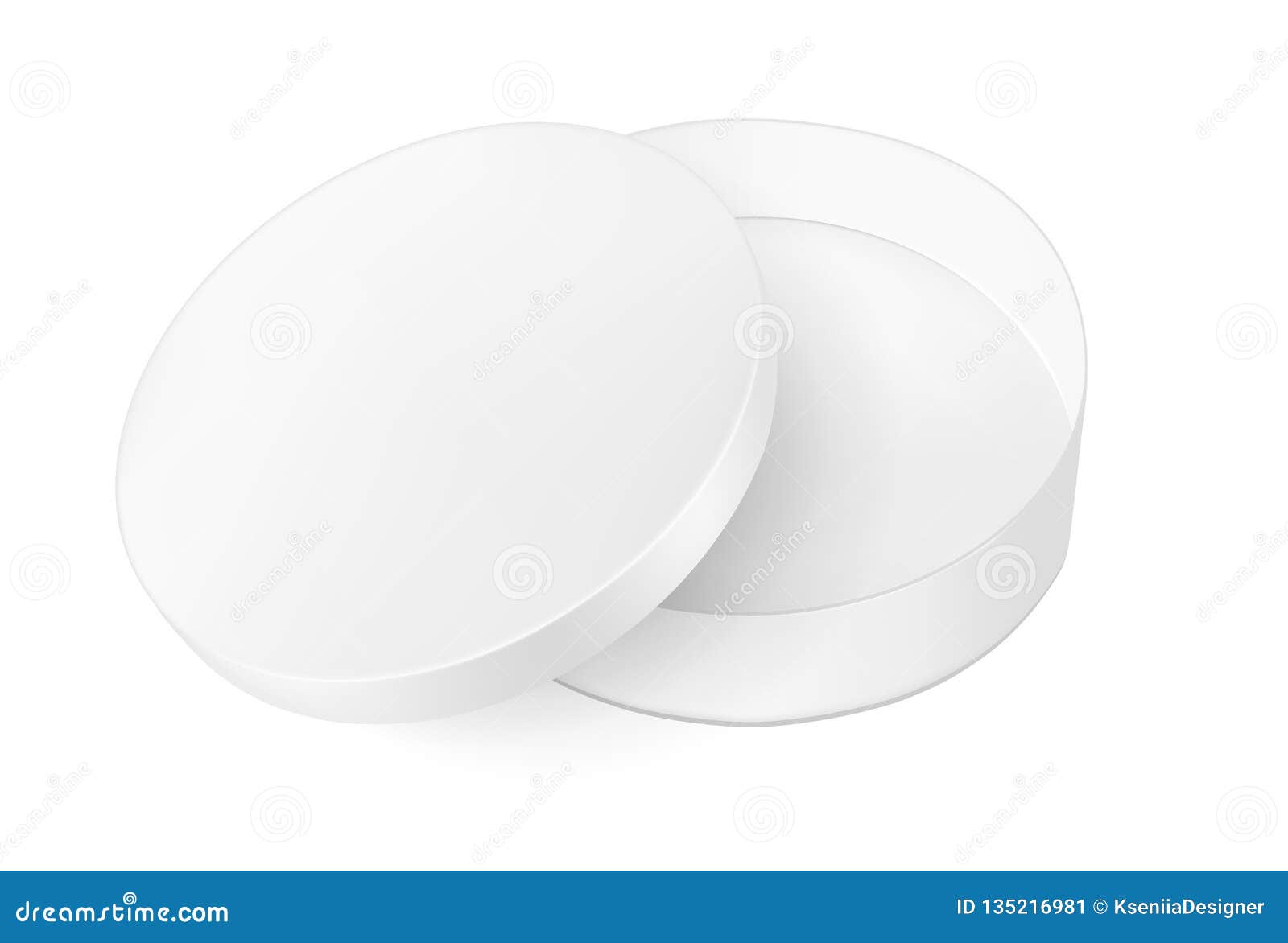 Round Cardboard Insert Die Cut Template Vector Illustration ...