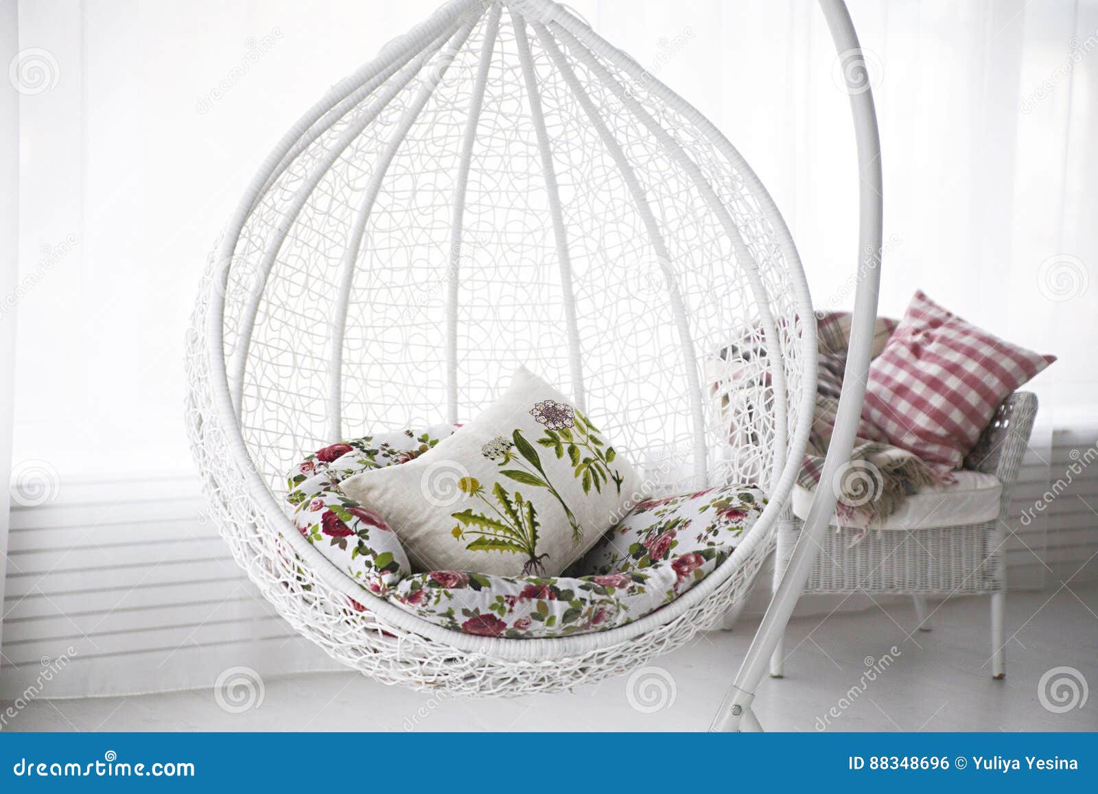 White Round Chair in the Room Stock Photo - Image of comfort, lifestyle ...
