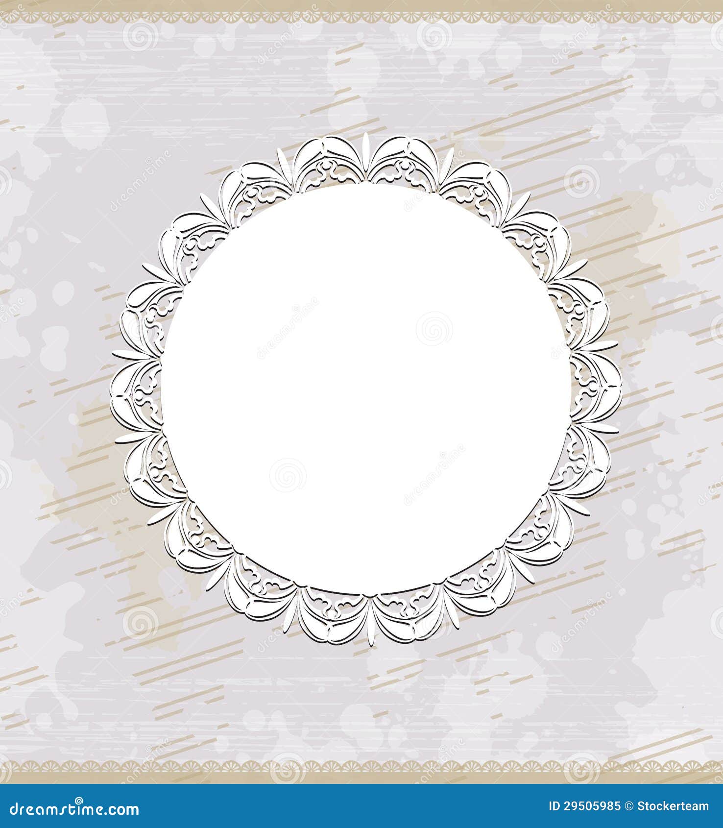 White Round Frame with Lines Stock Illustration - Illustration of ...