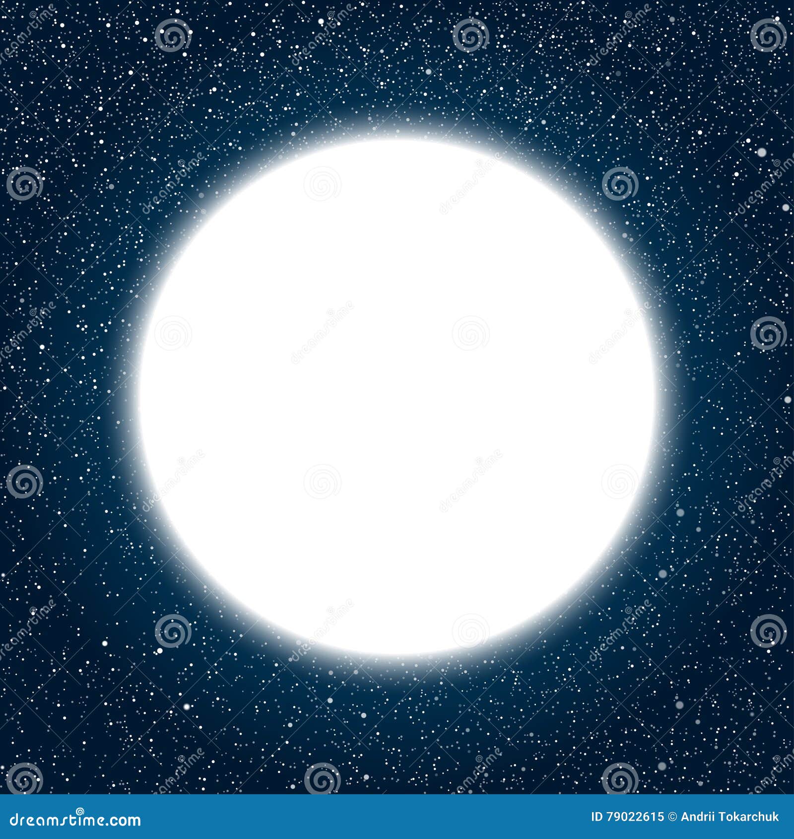 White Round Frame. Starry Night Sky. Stock Vector - Illustration of ...