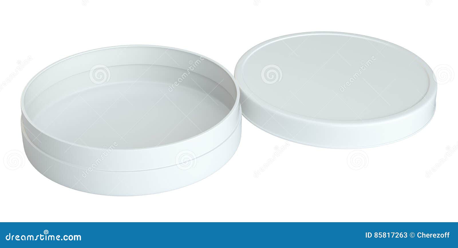 White round open empty box stock illustration. Illustration of isolated ...