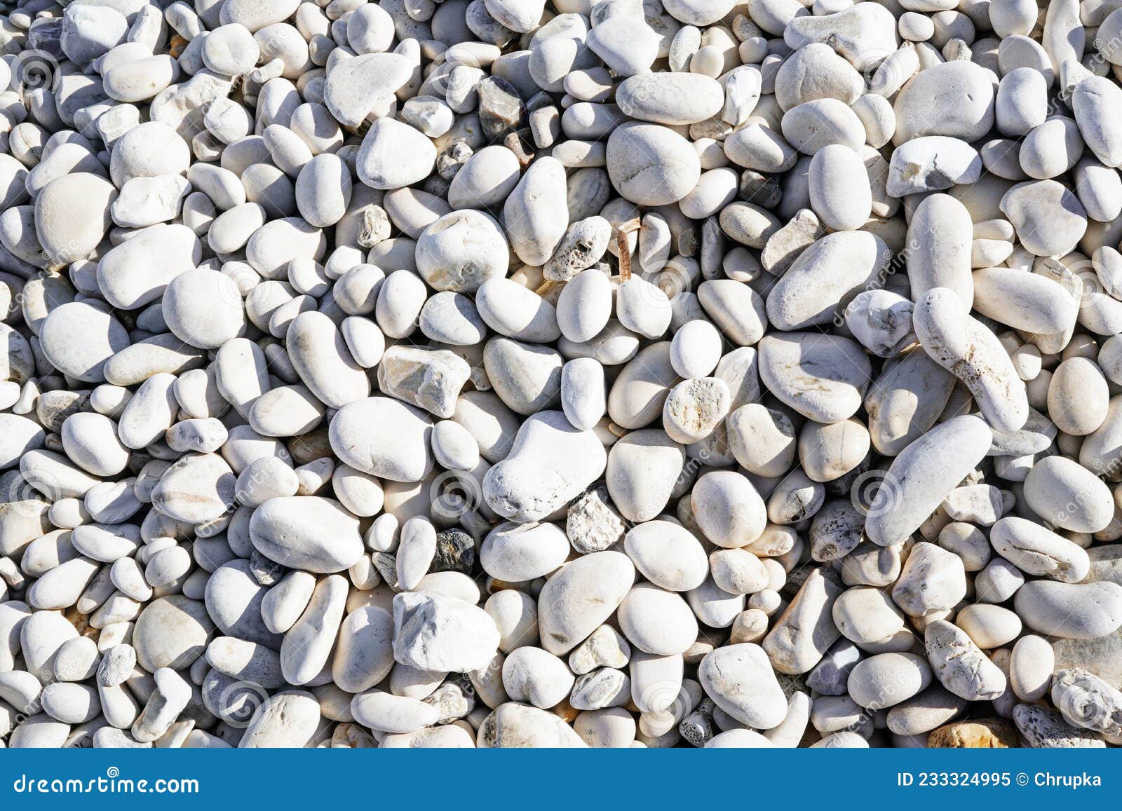 Round pebbles on the beach stock image. Image of grain - 233324995