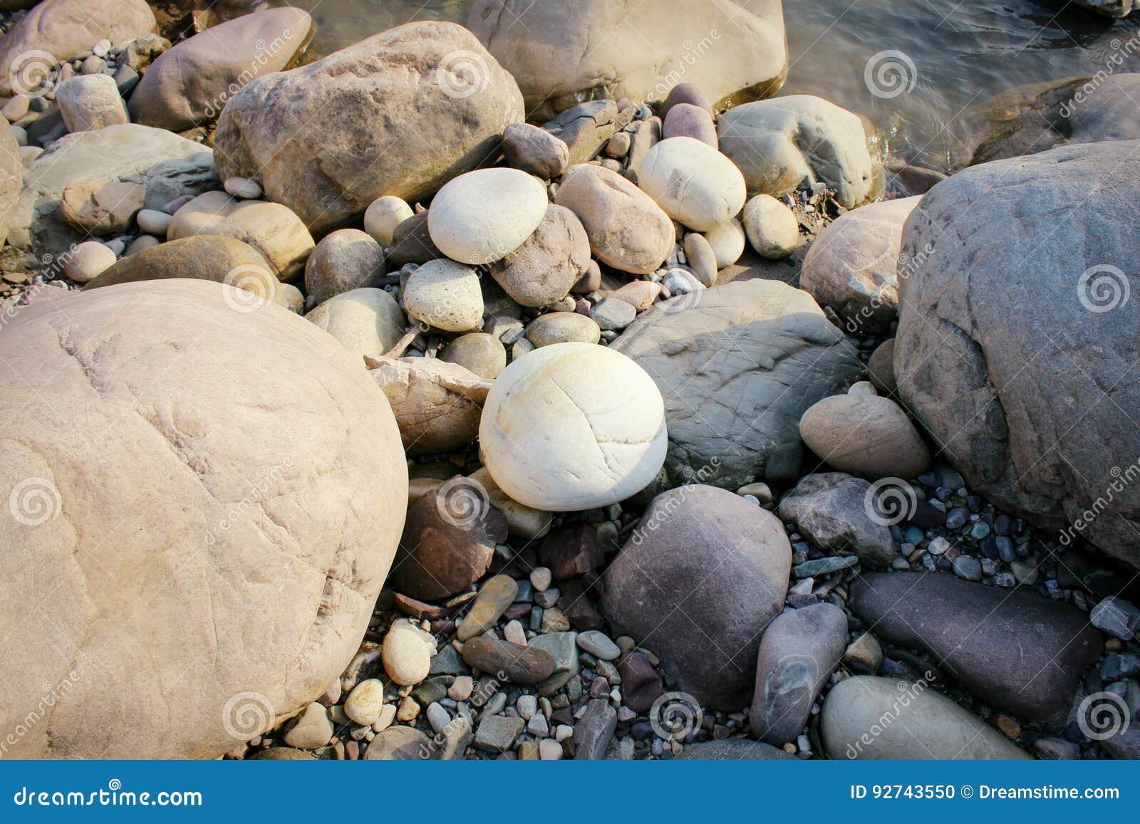 White round pebbles stones stock photo. Image of harmony - 92743550