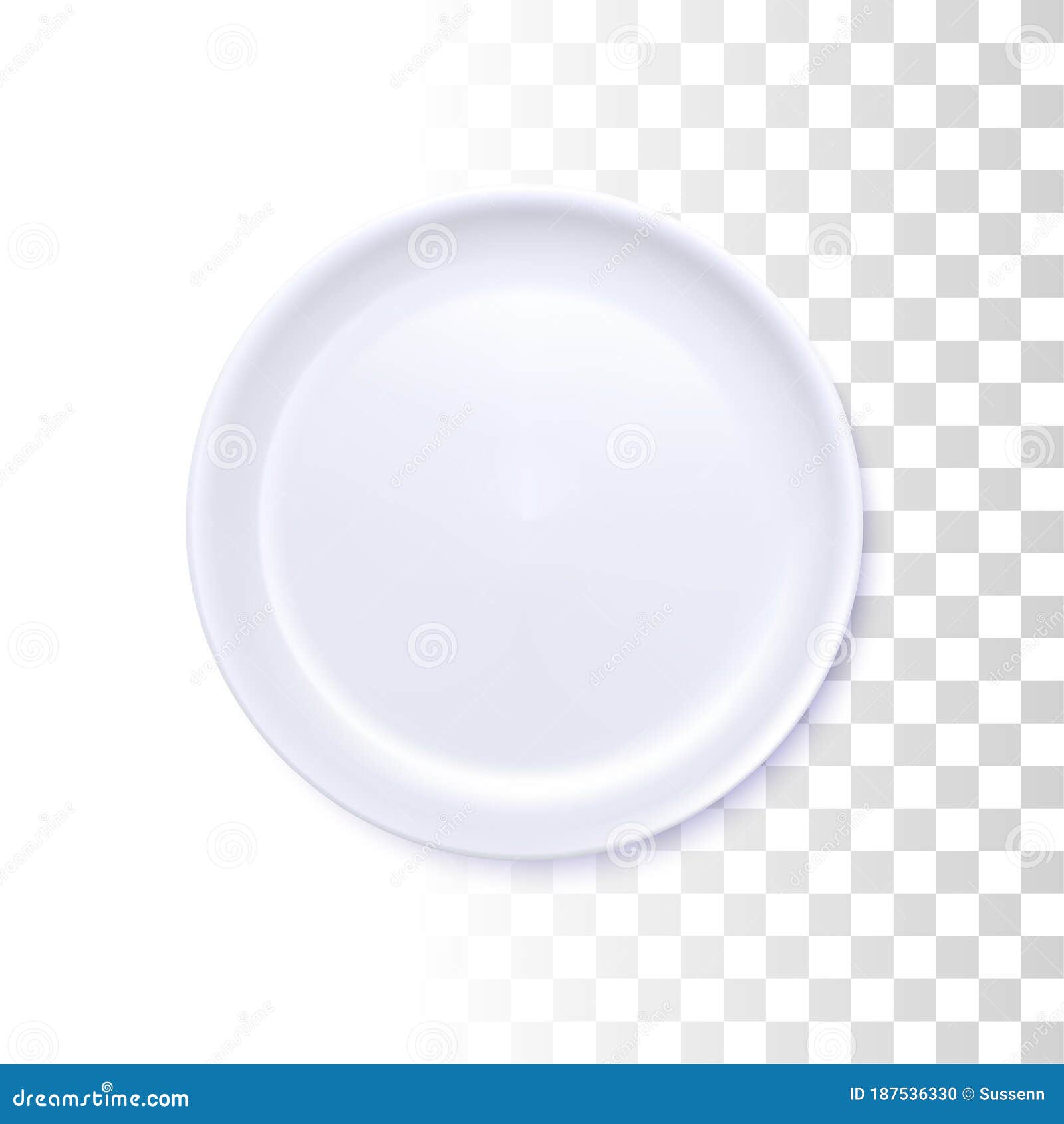 White Round Plate stock vector. Illustration of color - 187536330