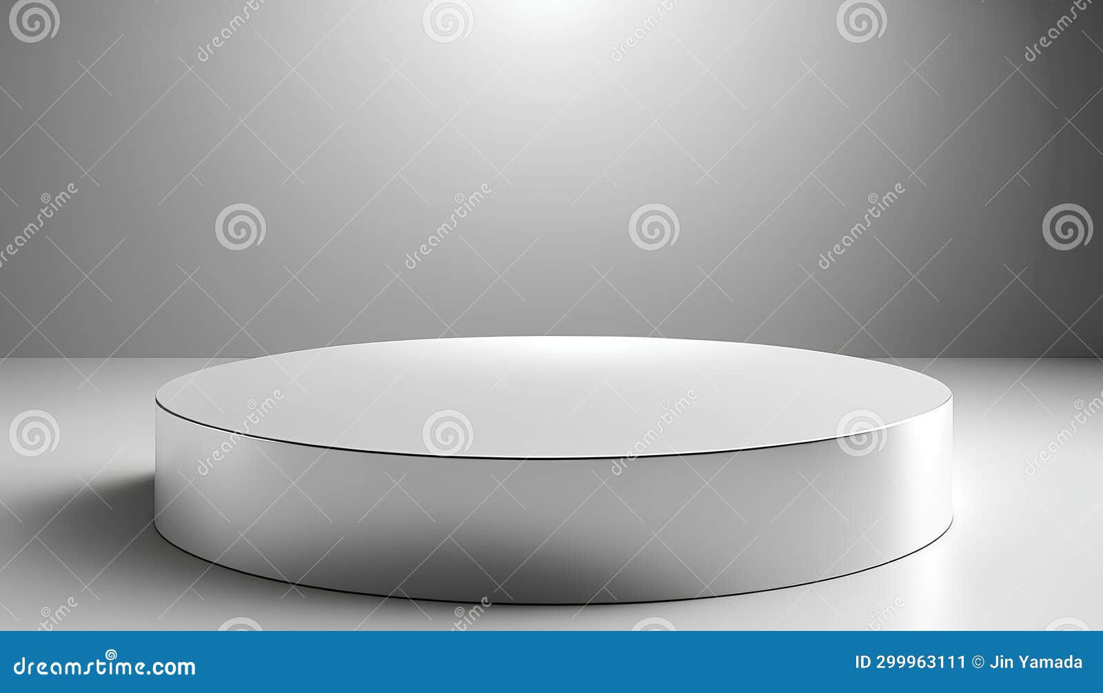 White Round Podium in Empty Room. 3d Render Abstract Background Stock ...