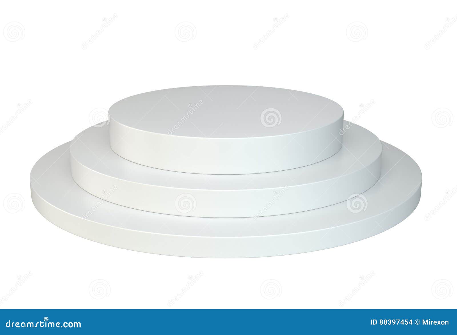 White Round Podium. Pedestal. Scene. Stock Photo - Image of design ...
