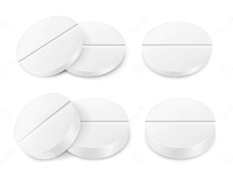 White round tablets stock vector. Illustration of chemical - 130909260