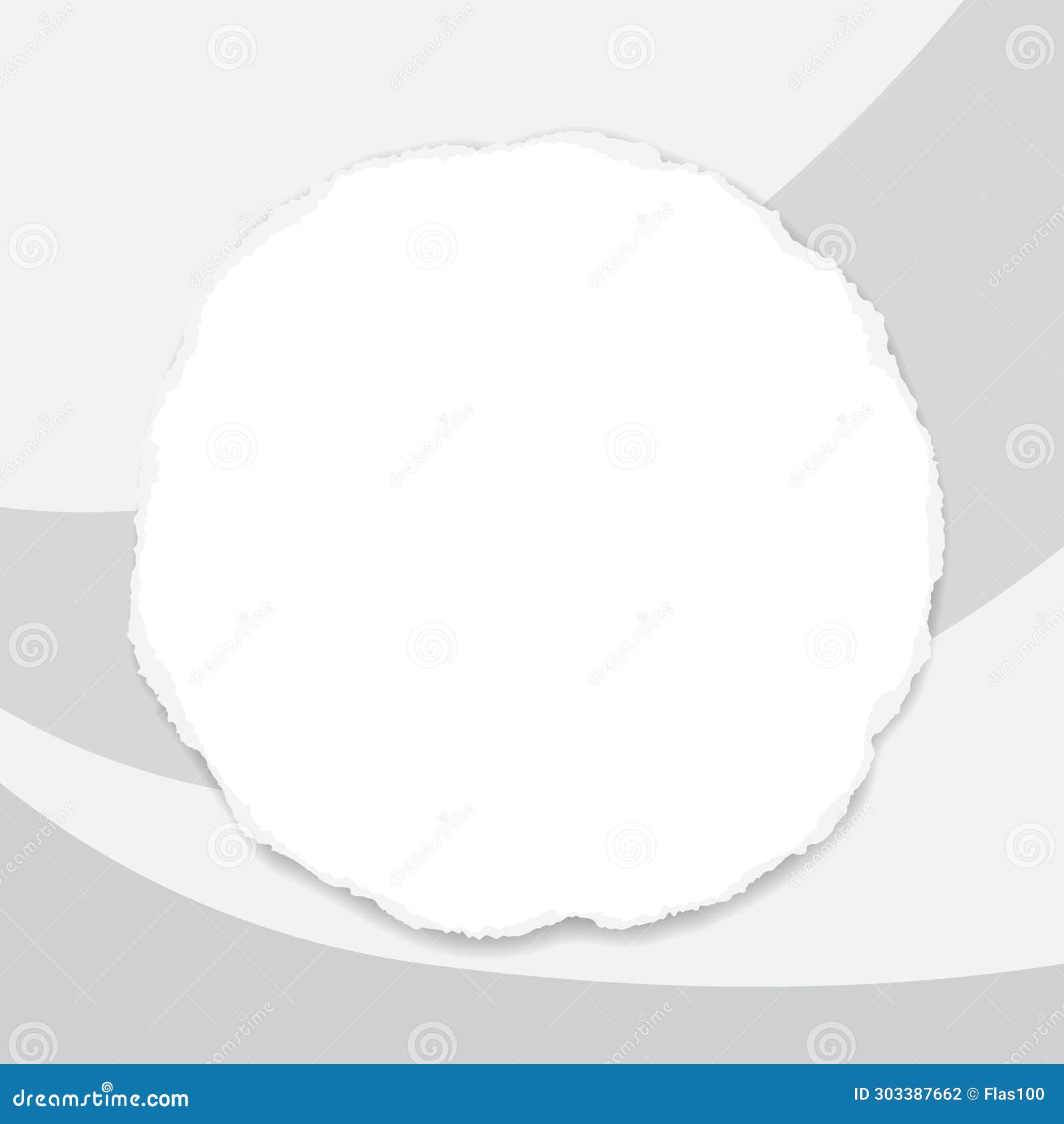 White Round Torn Paper with Soft Shadow for Text or Ad. is on Curved ...